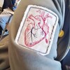 Anatomical Heart Embroidered Patch Canvas Patch - Vintage Style - Etsy