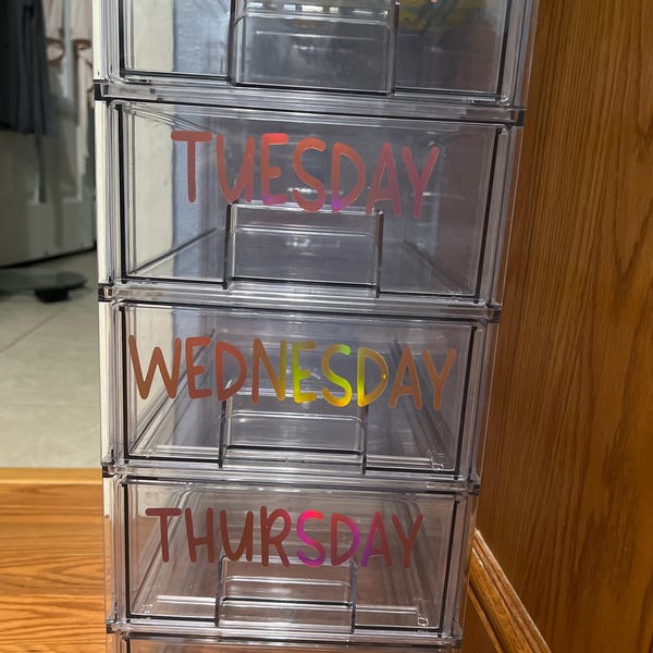 Days of the Week Decal Set | Week Days | Storage Bin Labels | School ...