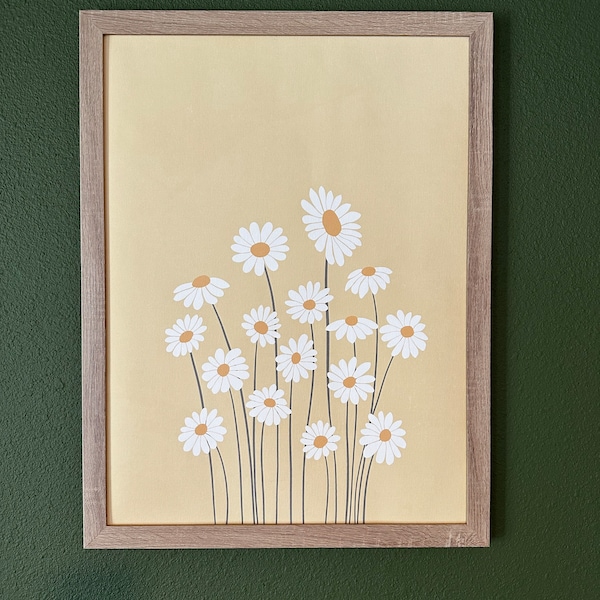 Pastel Yellow Daisies Downloadable Wall Print, Daisy Printable Poster ...