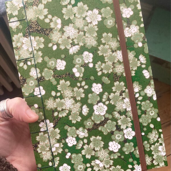 Japanese Print Journal A5 Handmade Silk/chiyogami Journal Small Silk ...