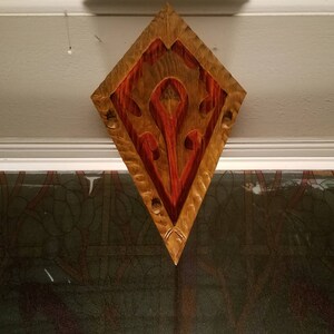 60x34cm Horde Shield, World of Warcraft Inspired, Lok'tar Ogar, for the ...