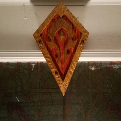 60x34cm Horde Shield, World of Warcraft Inspired, Lok'tar Ogar, for the ...