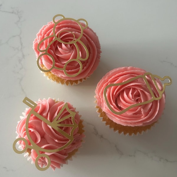 Umrah Mubarak Cupcake Topper Set, Cake Topper, Mosque, Tasbih, Prayer ...