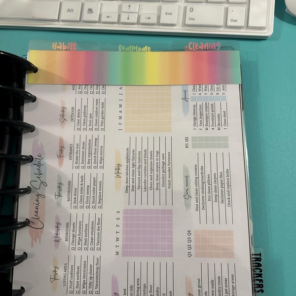 Planner Dashboard, School Days Binder Insert, Page Marker, Journal ...