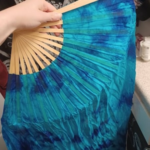 Original Hand-beaded Round Fan, Heavy-duty Tassel Fan, Long-handled ...