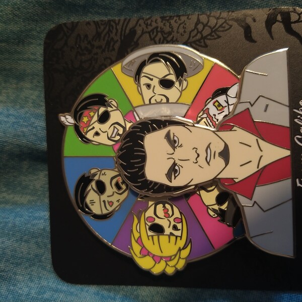 Yakuza Pin - Kiryu and Majima Everywhere Enamel Pin Spinner *UPDATED ...