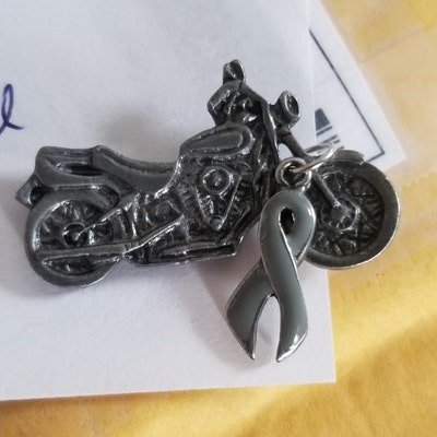 4 Motorcycle Pins With Pink Ribbon Breast Cancer Awareness - Etsy