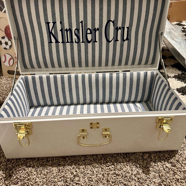 Personalized Baby Keepsake Trunk Large Storage Gift for Newborn Nursery ...