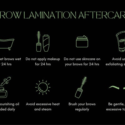 Brow Lamination Aftercare Cards Eye Brows Branding Kit Esthetician ...