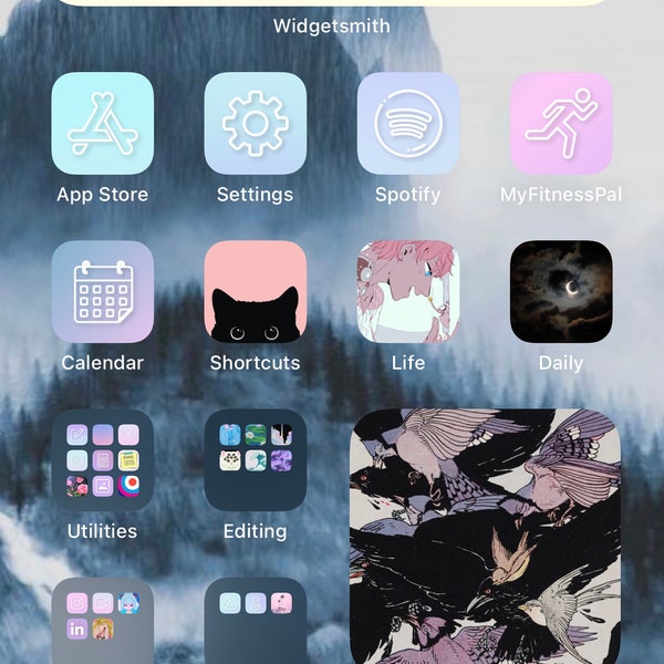 Pink iPhone Ios 14 App Covers | Aesthetic App Icons | Ios Themes ...