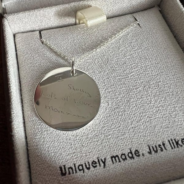 Personalised Handwriting Plectrum Necklace • Personalised Gift ...