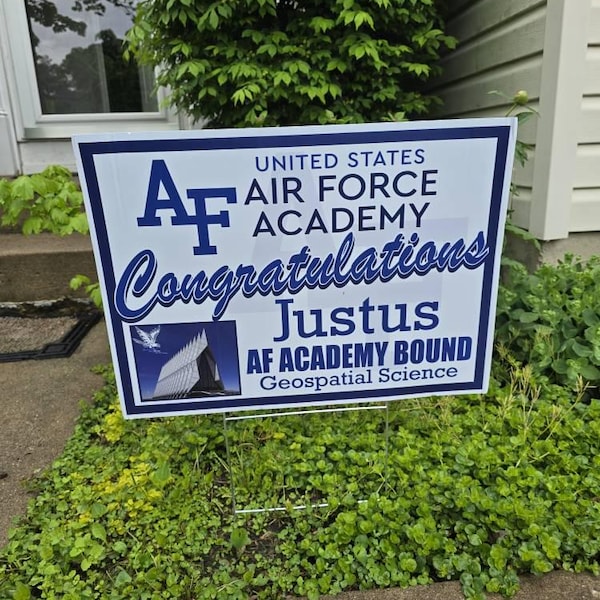 United States Air Force Academy Sign Air Force Academy Bound Yard Sign ...