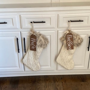 Hand Lettered Personalized Christmas Stocking Tags Customized - Etsy