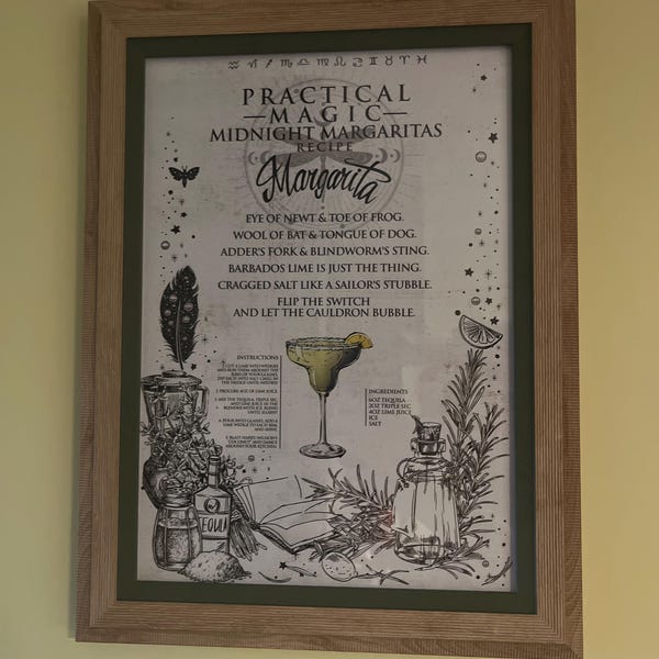 Practical Magic Inspired Midnight Margaritas Poster - A4 A3 Print ...