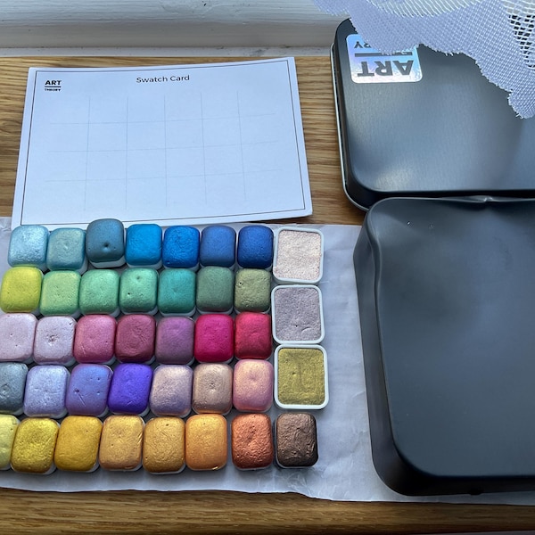 Shimmer Watercolor Set for Artist Dot Card Chrome Watercolor Trial Pack ...