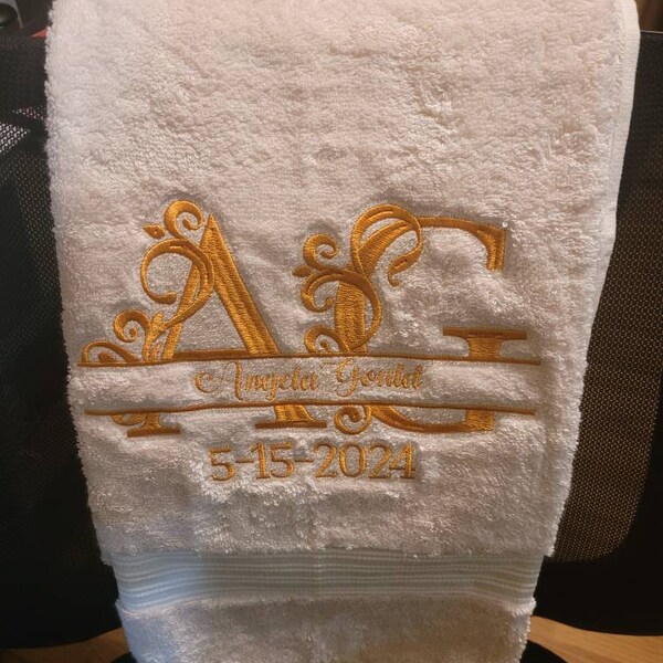 THICK Embroidered Bath Towel, Custom Towel, Personalized Towel ...