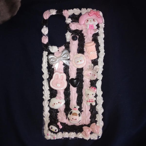 Pink and White Bunny Decoden Cake Storage Purse - Etsy