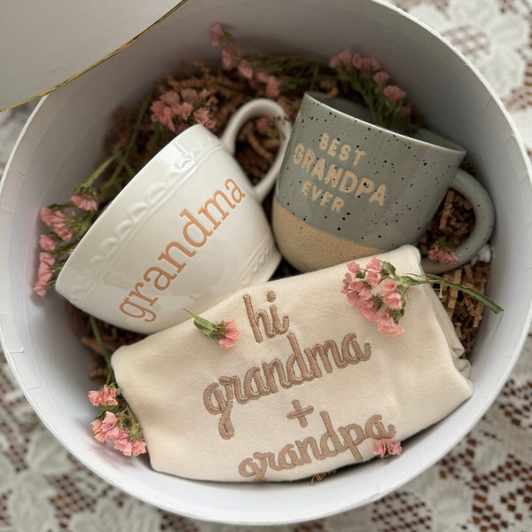 Embroidered Hi Grandma and Grandpa ONESIES® Brand, Hello Grandma ...