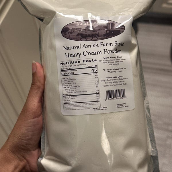 Amish Heavy Cream Powder | Natural Non-gmo Dairy, Baking, Creamer ...