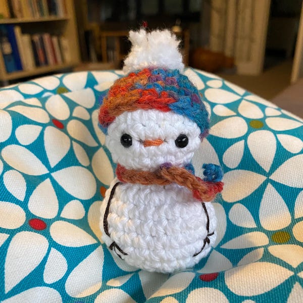 Crochet Mini Snowman Pattern. Christmas Little Snowman. Snowman ...