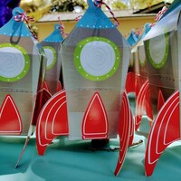 8 Rocket Favor Boxes Space Party, Space Birthday, Astronaut Party ...