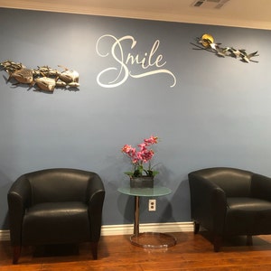 Smile Wall Decal, Smile Vinyl Decal, Smile Word Art, Dentist Office ...