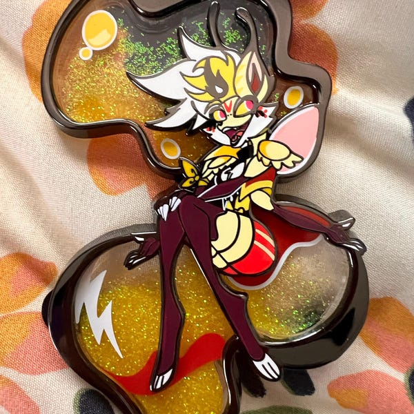 Golden Hour a Hazbin Hotel Radiohusk Enamel Pin - Etsy