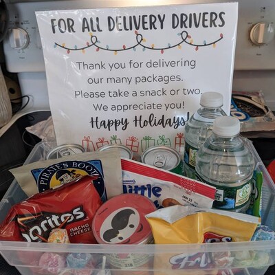 Delivery Driver Printable Sign Thank You Happy Holidays - Etsy