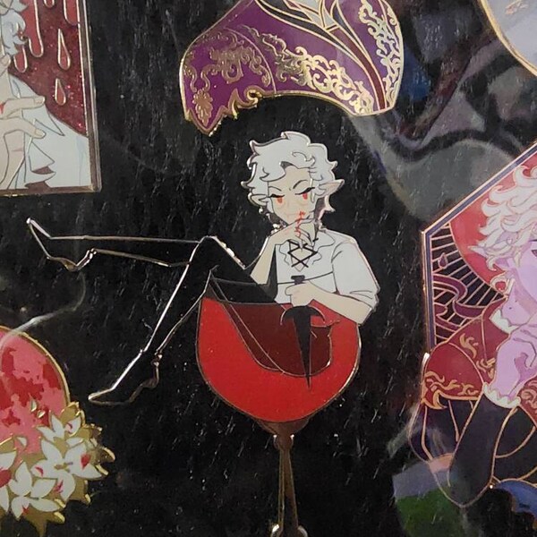Astarion Wine Glass Enamel Pin - Etsy