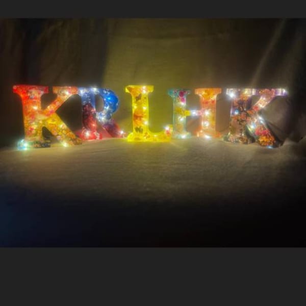 Resin Letter Decor With Lights Made to Order - Custom Freestanding ...
