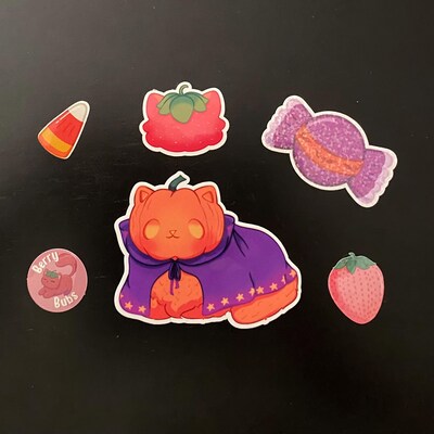 Lemon Cat Sticker Lemon Loaf Holographic Sticker Cute Cat Cat Sticker ...