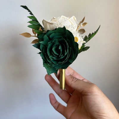 Single 9mm Bullet Flower Wedding Accessories Boutonniere Wedding ...