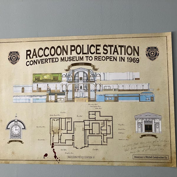 Resident Evil, the Spencer Mansion Plan, High Quality, A3/A2 Prints - Etsy