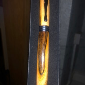 West African Bubinga Wood Hand Turned Pen With Chrome Finish. - Etsy