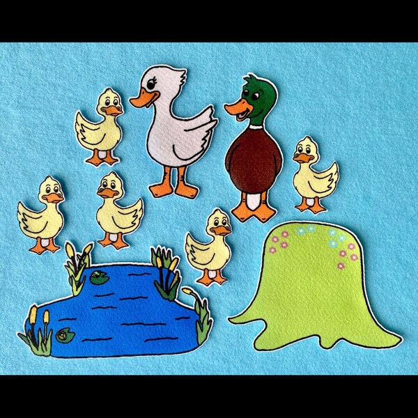 5 Little Ducks Felt / Flannel Board Set - Etsy