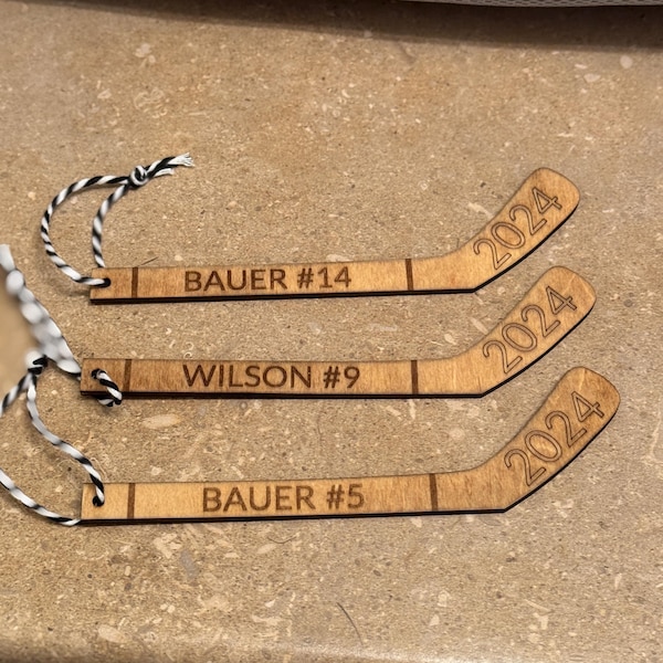 Blank Hockey Stick Ornaments for DIY Stained or Unstained - Etsy