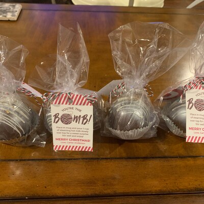 Hot Chocolate Bomb Gift Tags Instant Download Printable File Digital ...