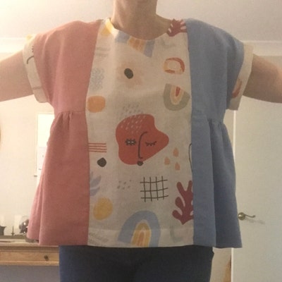 Collage Gather Top PDF Sewing Pattern - Etsy