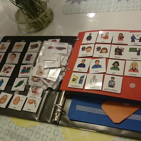 My Communicaid 1 Communication Book 215 Cards Bilingual English Spanish ...