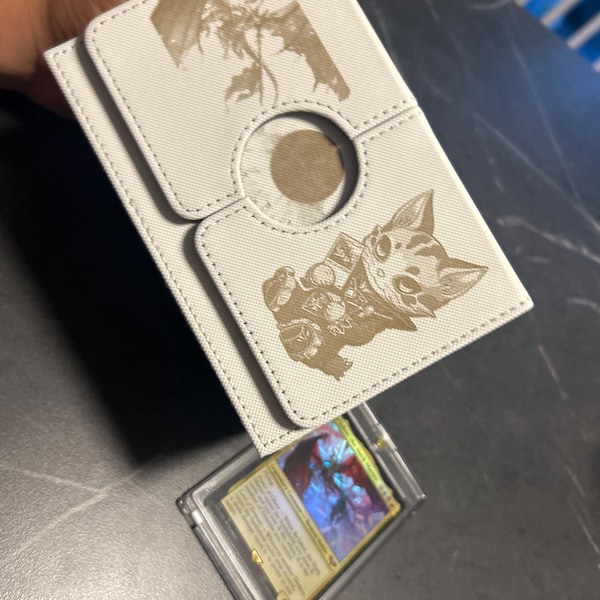 Customized Engraved White Final Fantasy FF, MTG 300+ Card Box ...