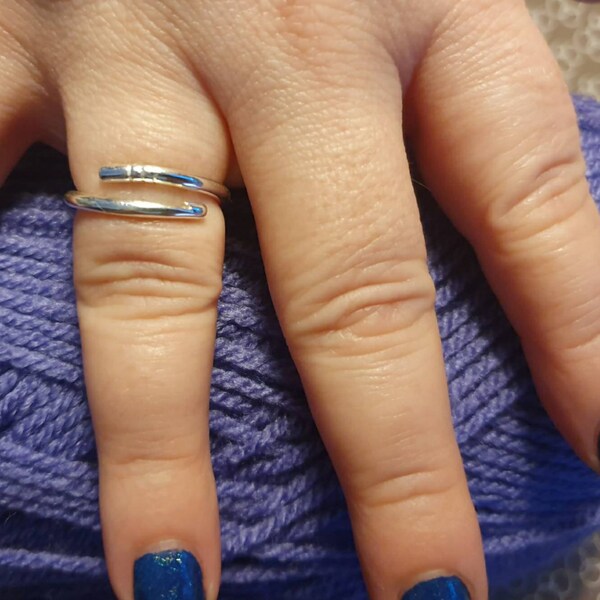 Silver Crochet Hook Ring - Etsy