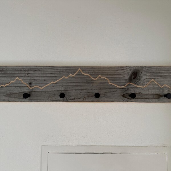 Wooden Key Holder With Vase for Flowers I Key Hooks Wall Decoration ...