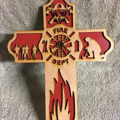 Firefighter Cross SVG Digital File Download Dxf Pdf Png Svg Commercial ...