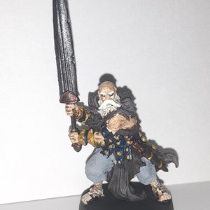 Ukko Hakka Dwarf Fighter / Paladin Unpainted Mini for | Etsy