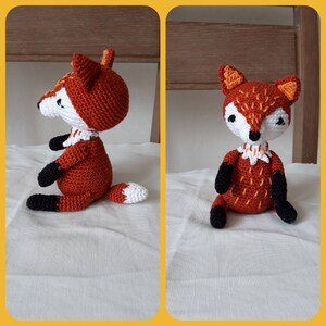 CROCHET PATTERN Lucy the Fox Crochet Amigurumi Stuffed Sitting Forest ...