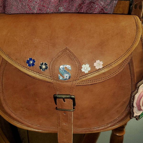 Botanical Letter Enamel Pin - Personalize With Your Initial or Monogram ...