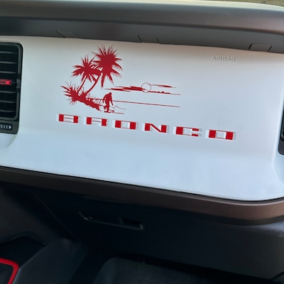Bronco Sasquatch on the Beach Dash Decal - Etsy