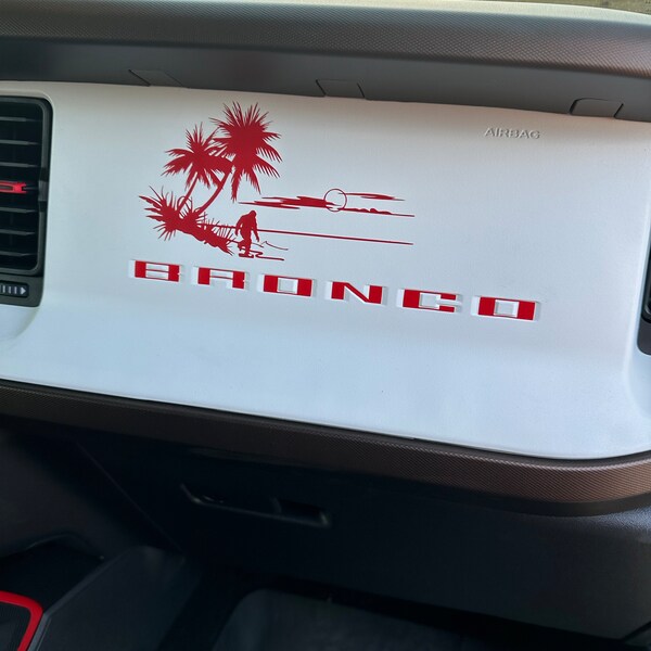 Bronco Sasquatch on the Beach Dash Decal for Dashboard - Etsy
