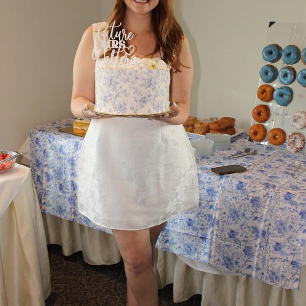 Climbing Rose Cake Wrap French Toile Pink Floral Edible Image Dusty ...