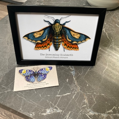 Edvard Munch's the Scream Hawkmoth Painting Print 6x8 Framed ...
